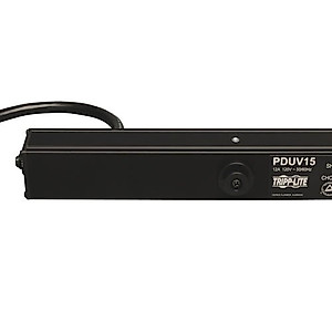 Tripp Lite Basic PDU, 1.44kW Single-Phase, 120V, 14 Outlets (5-15R), NEMA 5-15P Input, 15 ft. Cord, 0U Vertical Rack-Mount Power (PDUV15)