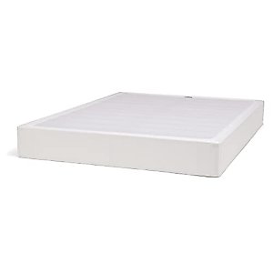 Amazon Basics Box Spring Cover - Alternative to Bed Skirt, Elastic Polyester Fabric Wrap Around Band 4 Sides - King/Cal King, Cream