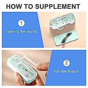 Portable Dental Floss Picks Refillable Dispenser,Travel Reusable Glide Floss Pink Case Toothpick Flosser Sticks Holder for Teeth Cleaning,Purse,Bathroom,Adults,Braces,Kids,Personal Care Products,Car