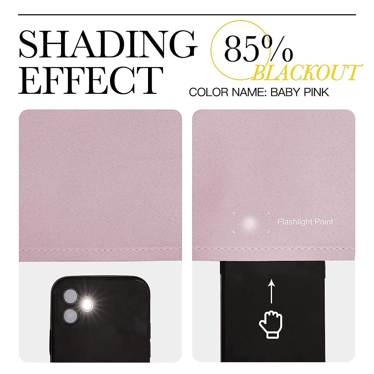 NICETOWN Room Darkening Curtains for Girls Room - Nursery Essential Thermal Insulated Solid Rod Pocket Top Drapes (Lavender Pink=Baby Pink, 1 Pair, 42 x 63 Inch)