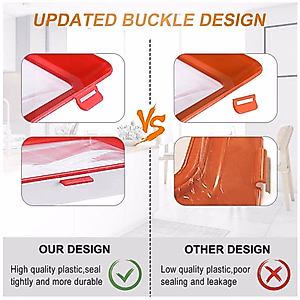 Food Plastic Preservation Tray, Stackable Food Tray Reusable Creative fresh tray storage for Food Preservation (4 Pack)