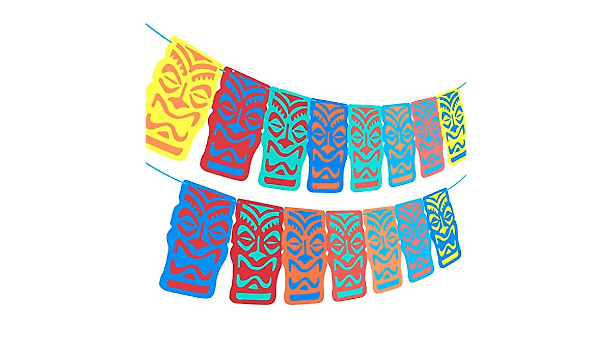 15 PCS Tiki Banner for Hawaiian Tropical Party Decor