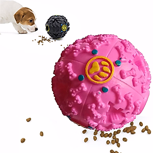 ABKD Pawcia Giggle Sound Dog Ball, Giggle Sound Dog Ball, Pawcia Giggle Ball, Interactive Rolling Ball Dog Toy, with Fun Squeaky Wobble Giggle Sound-Pink||M