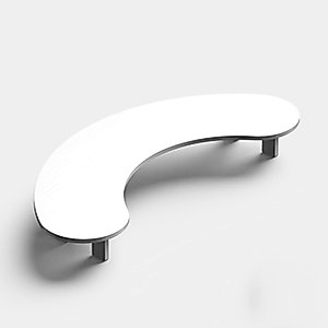 C'ESTBON Modern Design Arc Corner Monitor Stand, Color&Size Optional Corner Laptop Stand, Strong Load-Bearing Monitor Riser, for Monitor, Laptop, Tablet (Color : White, Size : Large-2.7inch)
