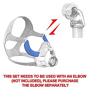 Everness Replacement Set for F20, Includes Cushion (L) & Most You Need in One Pack (No Elbow), Reliable Seal & Softer Fit Replacement Supplies