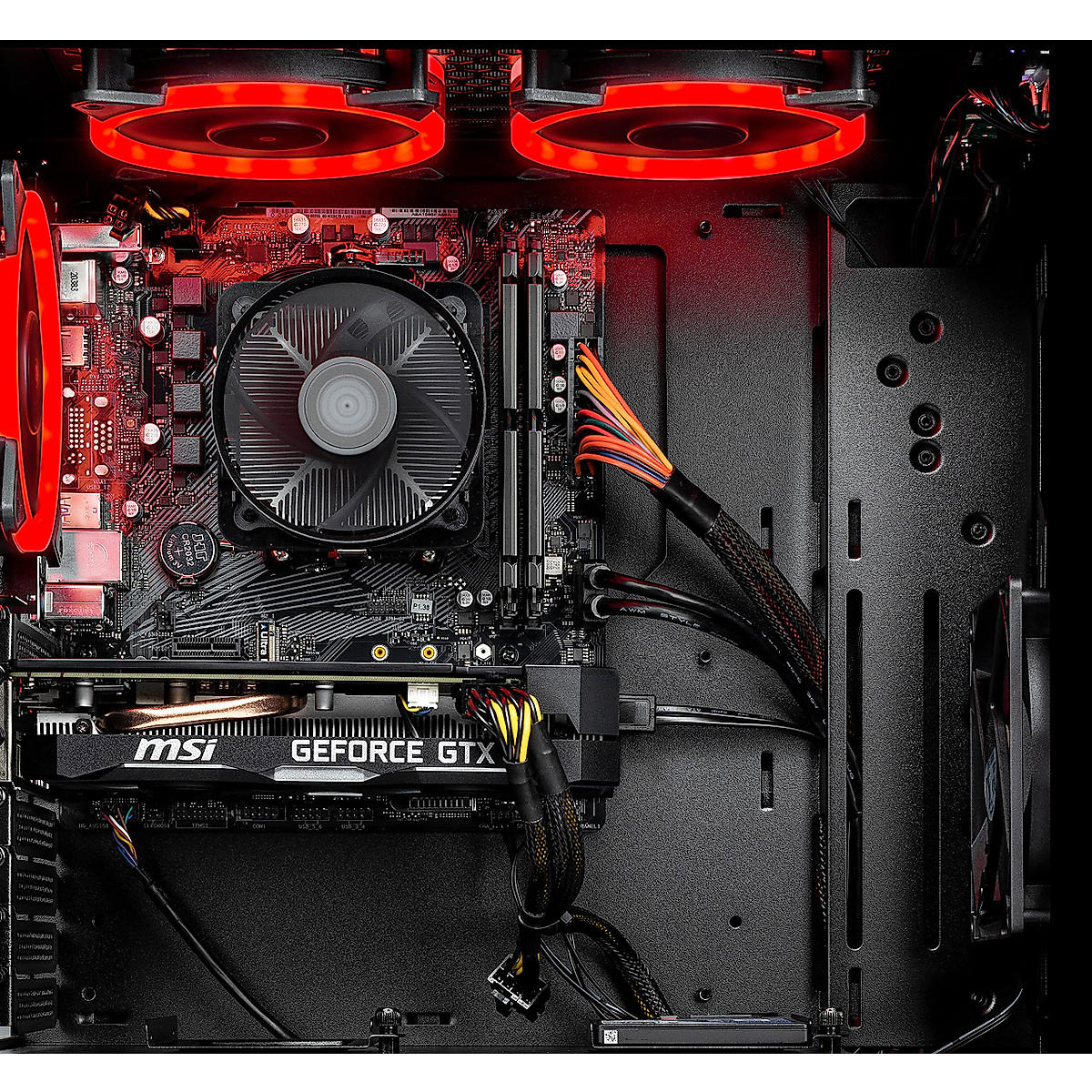 SkyTech Shadow Gaming Computer PC Desktop - Ryzen 5 3600 6-Core 3.6GHz, 1660 Super 6G, 1TB SSD, 16GB DDR4 3000, RGB Fans, AC WiFi, Windows 10 Home 64-bit, Black