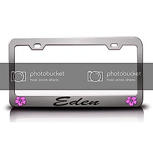 Custom Brother - Eden Female Name Hibiscus Metal Car SUV Truck License Plate Frame Ch r69