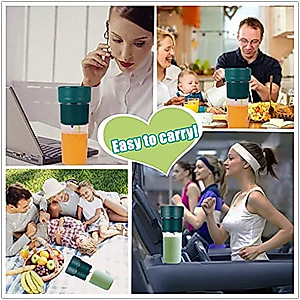 Portable Blender Food-grade Material 10 Oz for Juice Shakes and Smoothie USB Rechargeable Powerful for Home, Sports, Office,Travel Personal Mixer Cup with Cup Brush(Green)