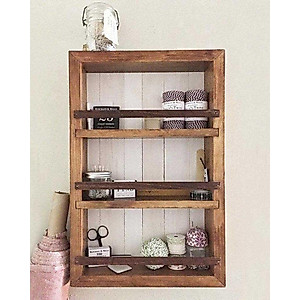 Mansfield Cabinet No. 101 - Solid Wood Spice Rack Cabinet Aged Barrel/Mustard Yellow