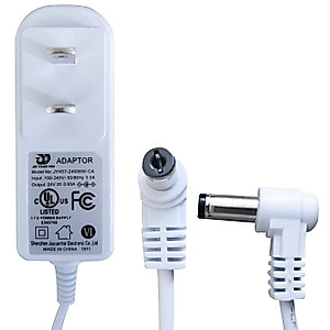 Samyo 24V 0.65A AC to DC Adaptor Switching Power Supply Replacement Cord Cable for 100ml / 120ml / 300ml / 500ml Essential Oil Diffuser UL Listed 5.7Ft - White