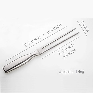Kilajojo Stainless Steel Meat Fork Carving Fork 10.6 Inch