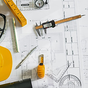 Digital Caliper Measuring Tool – 6 Inch Stainless Steel Micrometer Caliper - ABS + Auto-Off Feature - Inch/MM Conversion and Large LCD Screen – Electronic Vernier Calipers 2 Batteries Included - Gyros