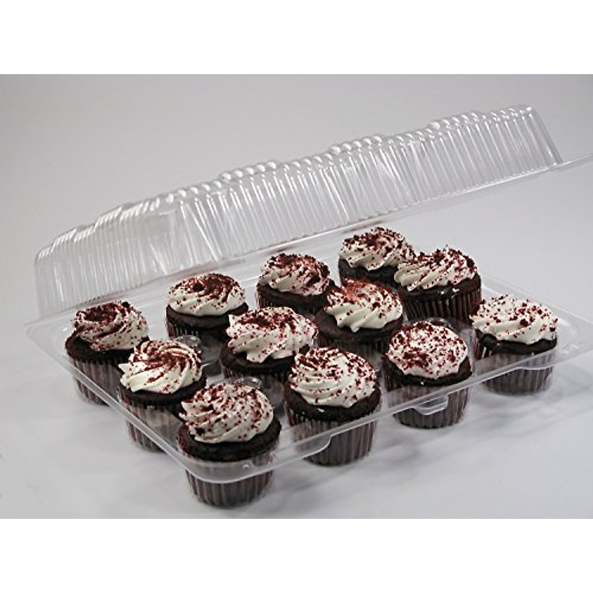 12 Compartment plastic Cupcake Boxes 12 Cavity Cupcake Container,12 Cupcake Container Cupcake Box, 12 Compartment Cupcake Containers disposable dozen cupcake containers (10 12 Pack Cupcake Containers