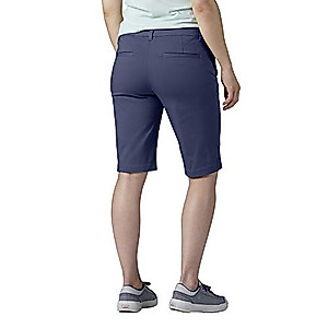 Dickies Women's Perfect Shape Twill Bermuda Shorts, Rinsed Navy, 6