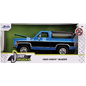 Jada Toys Just Trucks 1:24 1980 Chevrolet Blazer K5 Die-cast Car Blue/Black, Toys for Kids and Adults
