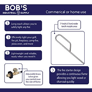 BISupply Fire Starter Propane Torch 33in - Fire Starters for Wood Stove, Firepit, Fireplace, Campfire Starter Blow Torch