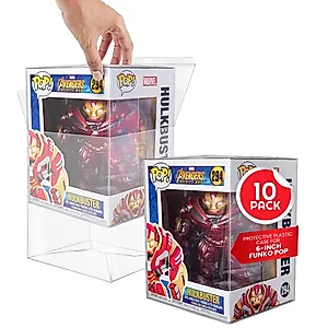 EVORETRO Pop Protector for Super Pop 6 inch Funko Pop Figures - 0.40 mm Thick Clear Scratch-Resistant PET Plastic Box Display Case Protector for 6-in Funko Pop Figures. Will Last for Years to Come