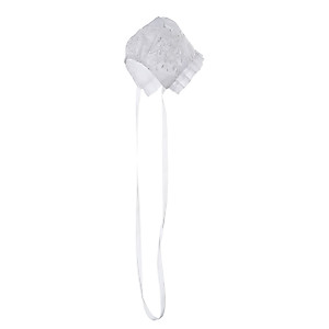 NIMBLE Baby Girls Baptism Delicate Embroideried Gown with Bonnet for 0-12 Months