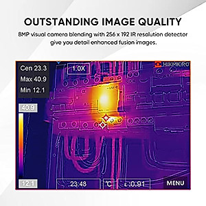 HIKMICRO Thermal Camera Pocket2 256 x 192 IR Resolution Thermal Imaging Camera with 8MP Visual Camera, 25 Hz, Wi-Fi, 3.5" Touch Screen Thermal Imager, IP54, -4°F~752°F