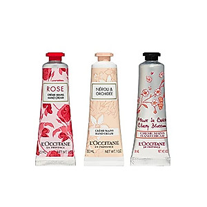 L'Occitane Floral Hand Cream 3-Piece Gift Set | Floral-Scented Hand Creams | With Organic Shea Butter |3 Oz