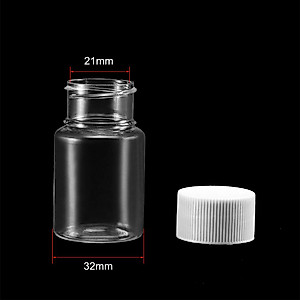 uxcell Plastic Lab Chemical Reagent Bottle 30ml/1oz Wide Mouth Sample Sealing Liquid Storage Container 30pcs