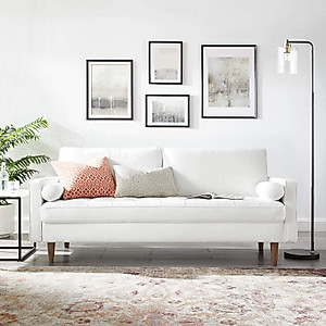 Modway EEI-3764-WHI Valour Performance Velvet Sofa, White