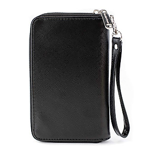 Buckle-Down Women's PU Zip Around Wallet Rectangle-Birds of Prey, 7.5"x4.5"