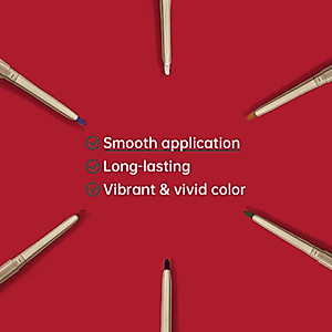 CAR MELA Navy Blue Eyeliner Pencil - Smooth Gliding, Long-Lasting and Pigmented Crayon Eye liner (Blue), Valentine's Day Gift for Her