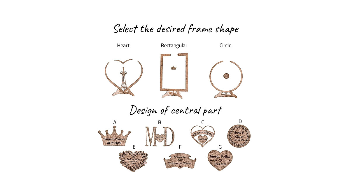 Rustic Wedding Guest Book Drop Box Customizable Heart Frame