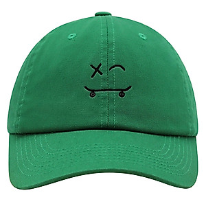 JPAK Skateboard Premium Dad Hat Embroidered Baseball Cap Skateboard Kelly Green