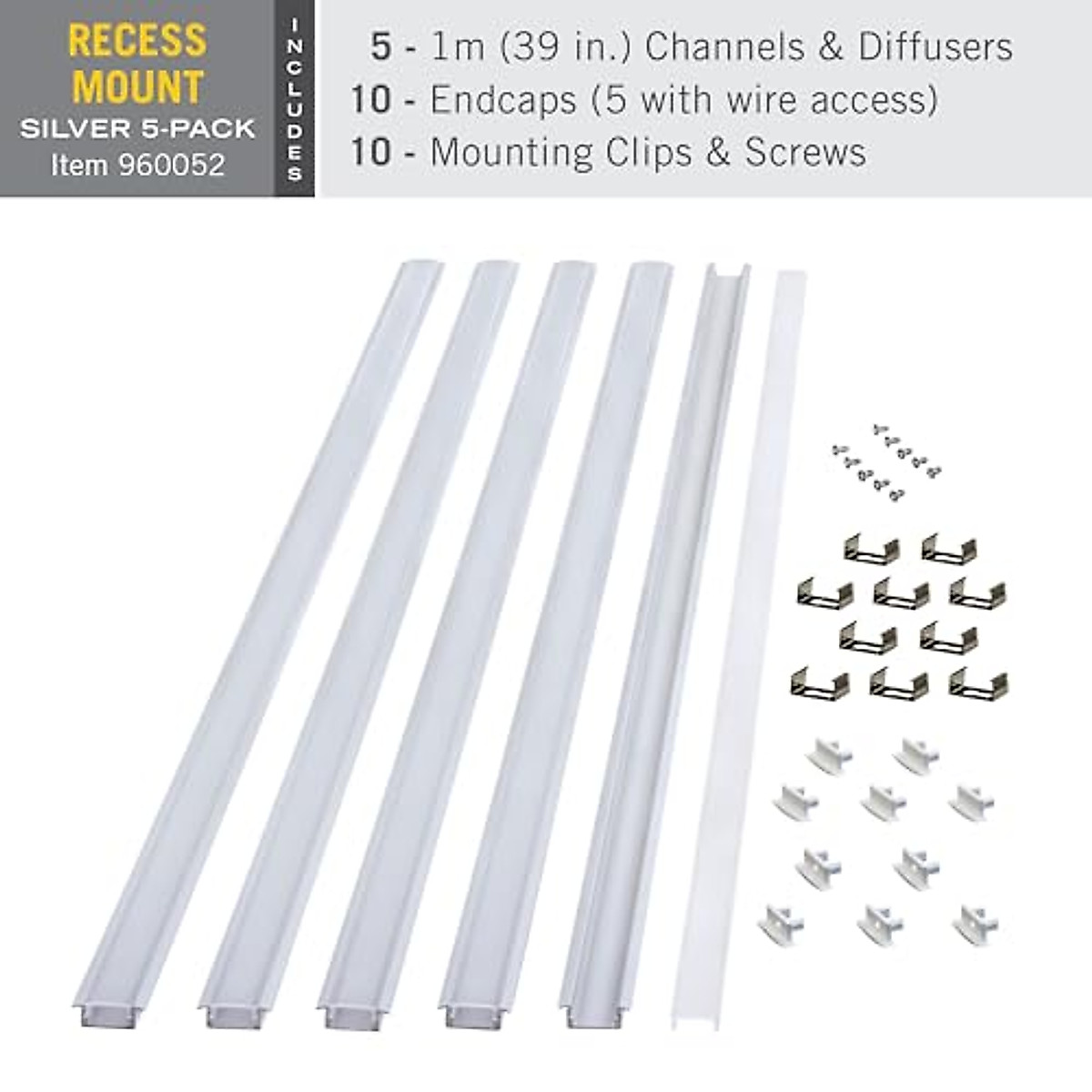 Armacost Lighting 960052 Recessed Mounting Channel, Aluminum