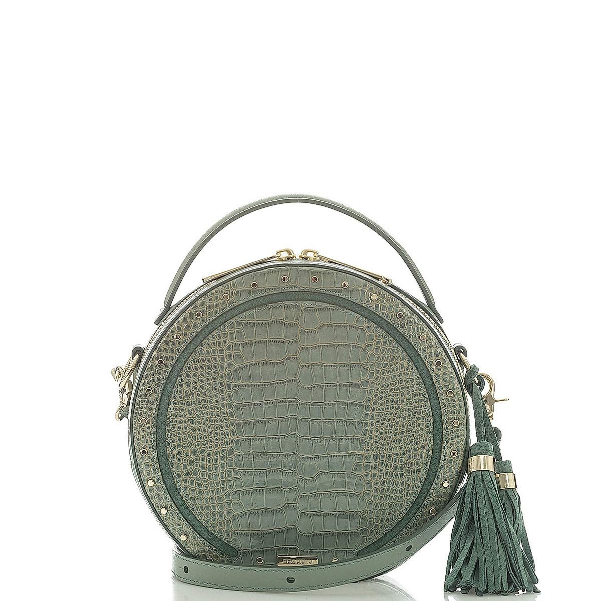 BRAHMIN Lane Leather Shoulder Bag Ocean