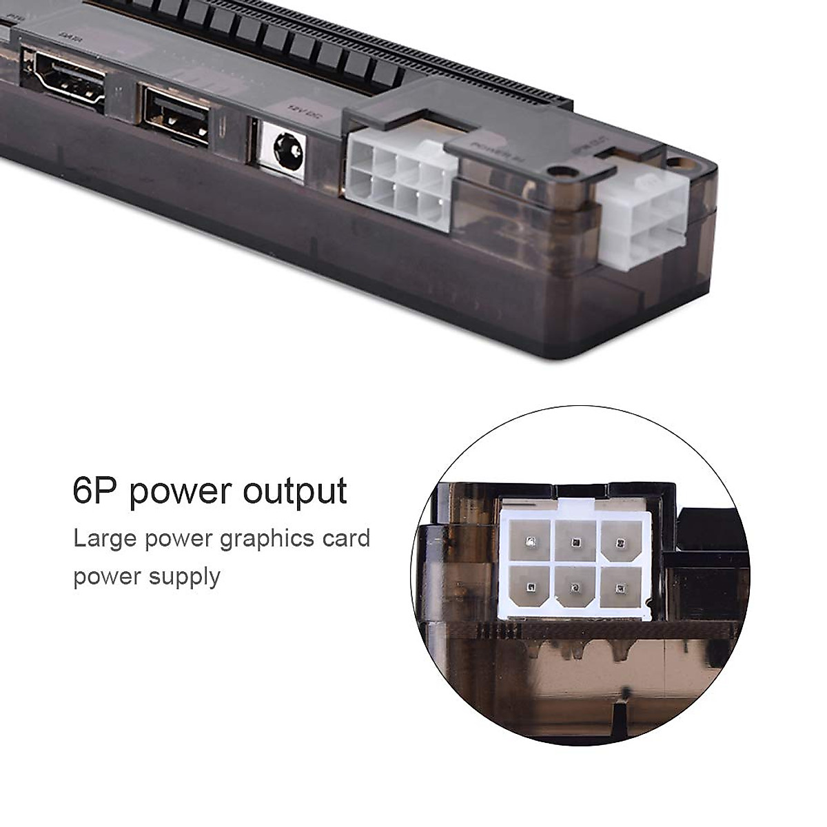 Laptop External Independent Video Card Dock,for Mini PCIE,Expresscard,6Pin+ Interface Output,Without Power Supply