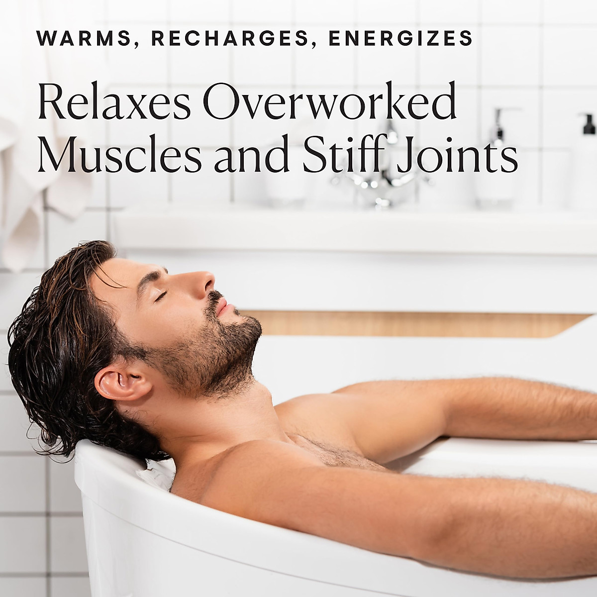 ELEMIS Aching Muscle Super Soak | Musclease Natural Foaming Bath Milk Warms, Recharges, and Energizes Tired, Overworked Muscles Post-Workout | 400 mL