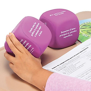 Really Good Stuff Cubos de comprensión (Common Core Comprehension Cubes) – Set of 4 Interactive Foam Dice – Students Roll, Respond, and Record Answers to Standards-Based, Text-Dependent Questions
