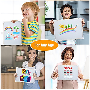 Fuutreo 10 Pcs Small White Board Dry Erase 8.5" x 11" Magnetic Dry Erase Board for Fridge Hanging Whiteboard with 10 Magnetic Markers 20 Magnets for Refrigerator Wall Home Office School Kids Students