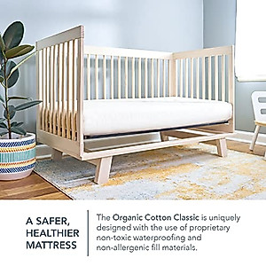 Naturepedic Organic Lightweight Classic Crib Mattress, 2-Stage Natural Mattress for Baby and Toddler Bed, Non-Toxic, 52" x 28"