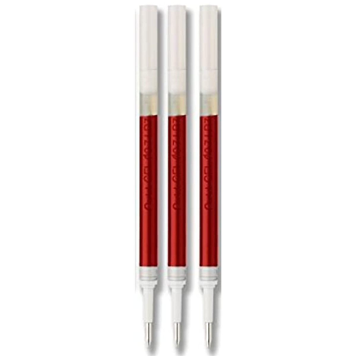 Pentel EnerGel Liquid Gel Ink Pens 0.7 mm - Pack of 5 Red Deluxe RTX Energel Pens with 3 Refills