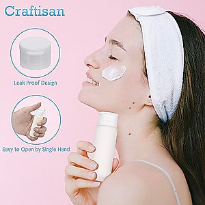 TSA Approved Travel Bottles Set for Toiletries 50ml 1.7oz Squeeze Bottle Travel Size Container Kit Portable Leak Proof Refillable Cosmetic Airplane Essential Shampoo Conditioner Body Lotion Shower Gel