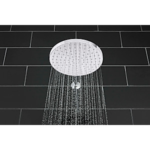 KOHLER 76465-G-BL Awaken 10 Inch Single-Function Rain Shower Head, 10" Fixed Round Rainfall Showerhead, 1.75 GPM, Matte Black