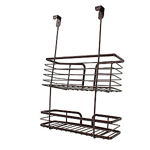 Over The Cabinet Door Iron Bathroom Pantry Organization Shelves Laundry Room Storage Kitchen Rack Shelf Space Saver