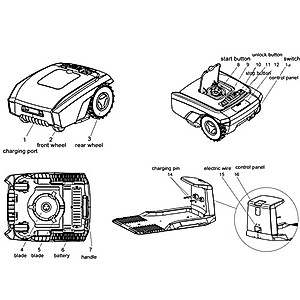 Automatic Robotic Lawn Mower, App Control, with Virtual Boundaries, Ultra-Quiet, Route Plan, Automatic Charging, for Small to Medium Yards