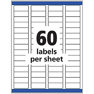 Avery Glossy Crystal Clear Return Address Labels for Laser & Inkjet Printers, 2/3" x 1-3/4" 600 Labels (6520)