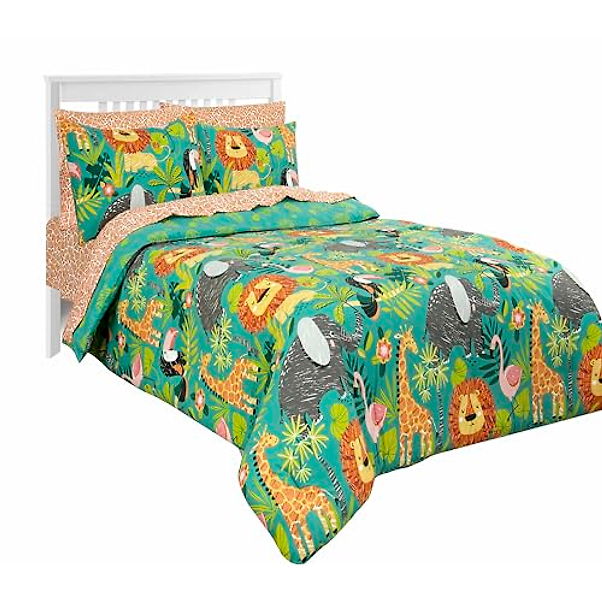 Kidz Mix Jungle Safari Bed in A Bag, Twin