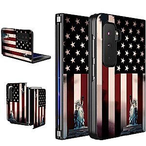 RYUITHDJP for Microsoft Surface Duo 2 Case 8.3" American Flag Design for Microsoft Surface Duo 2 Phone Case Stylish Shockproof Cover