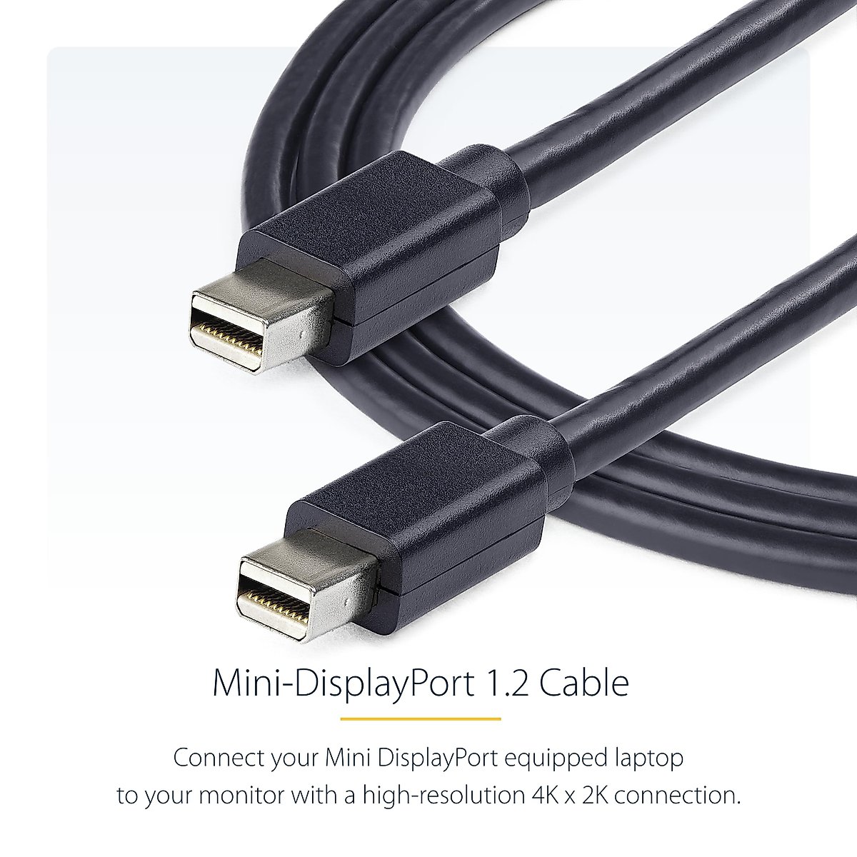StarTech.com 3ft (91cm) Mini DisplayPort Cable, 4K UHD Video, mDP 1.2 Cable, M/M mDP Cord, Mini DisplayPort (Not Thunderbolt)