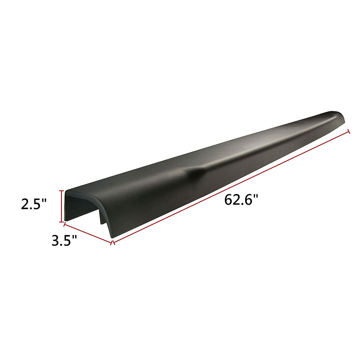 Dependable Direct Replacement Rear Black Tailgate Molding Cap for 07-16 Ford F-250 SD, F-350 SD, F-450 SD, F-550 SD FO1904104 (2007-2016)