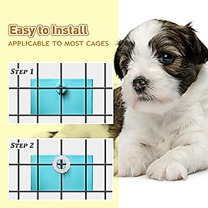 LLSPET Food and Water Bowl for Hamster/Rabbit/Chinchilla/Guinea Pig Other Small Pets,Rabbit Guinea Pig Hay Feeder,Made from Non-Toxic, BPA Free Plastic and Minimizing Waste and Mess