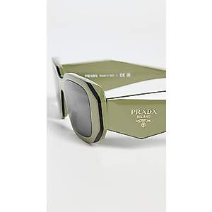 Prada Women's PR 17WS - 13N5S0 Sunglasses Sage/Black W/Dark Grey 49mm