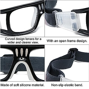 SHEEN KELLY Professional Sports Goggles Protective Safety Goggles Basketball Glasses for Men with Adjustable Strap for Basketball Football Volleyball Hockey Rugby